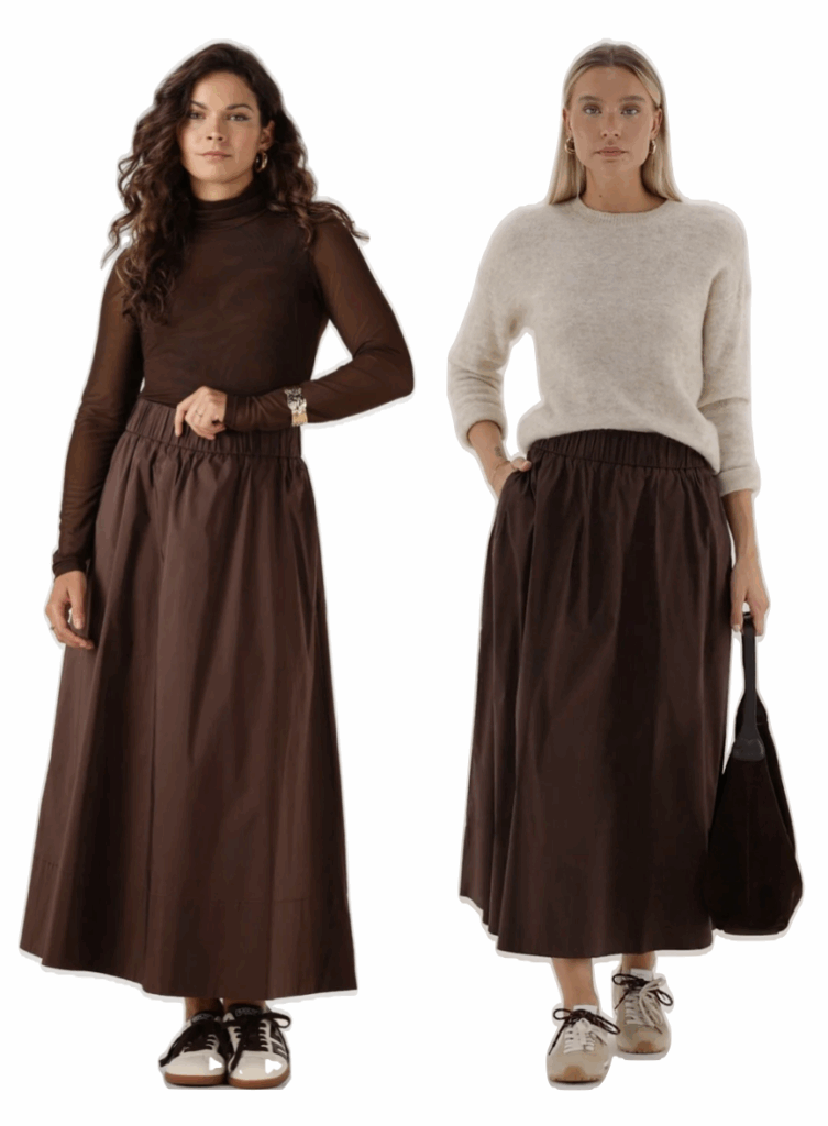 Een lange rok draag je zo - mix & match - Lida Thiry